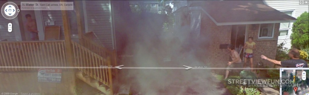 Burning down the house - STREETVIEWFUN
