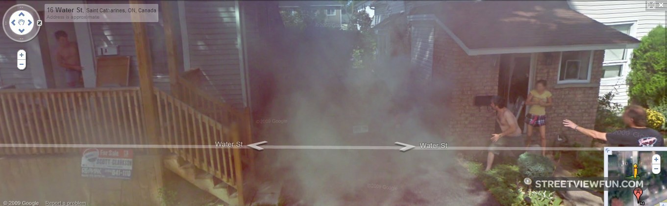 Burning down the house - STREETVIEWFUN