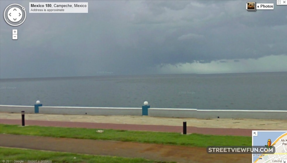 A wall of rain in Mexico - STREETVIEWFUN