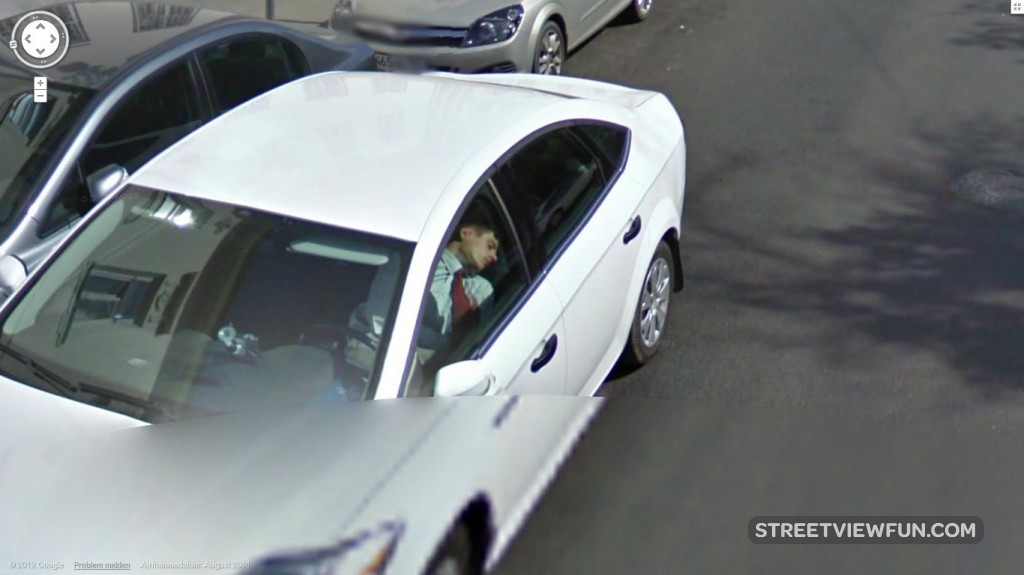 Sleeping driver - STREETVIEWFUN
