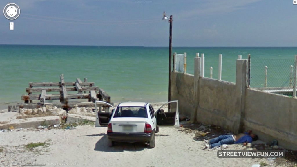 Sleeping or mugged? - STREETVIEWFUN