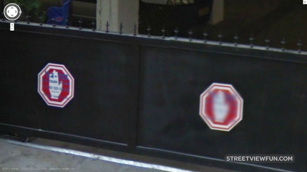Stop sign looks human to google - STREETVIEWFUN