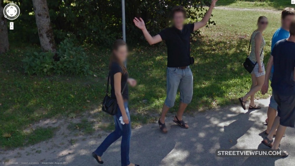 Greeting google in Latvia - STREETVIEWFUN