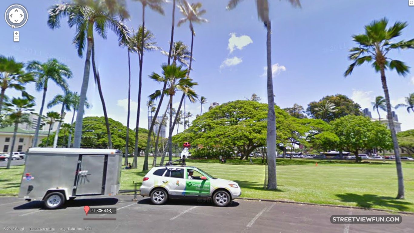 Google Street View car and trailer visit Hawaii - STREETVIEWFUN
