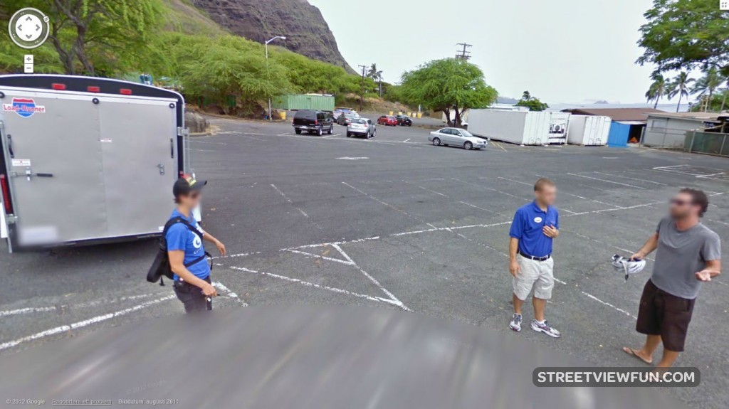 Google Street View crew briefing at the Sea Life Park Hawaii ...