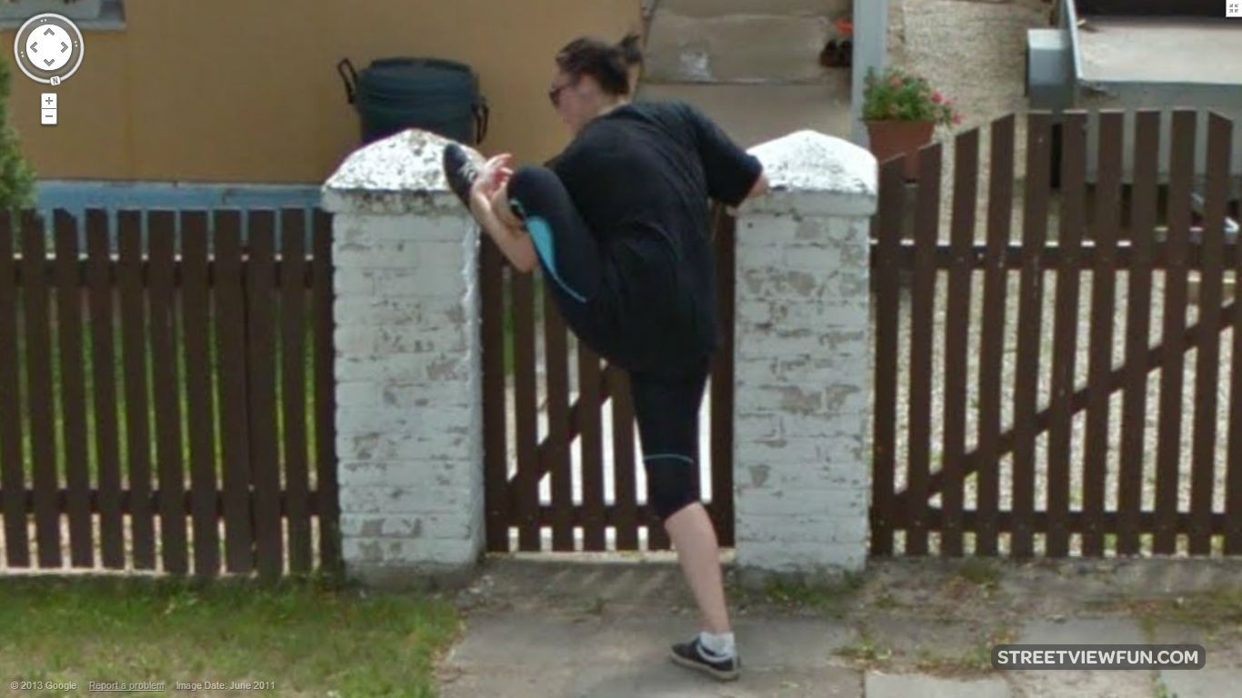 Why open the door the easy way? - STREETVIEWFUN