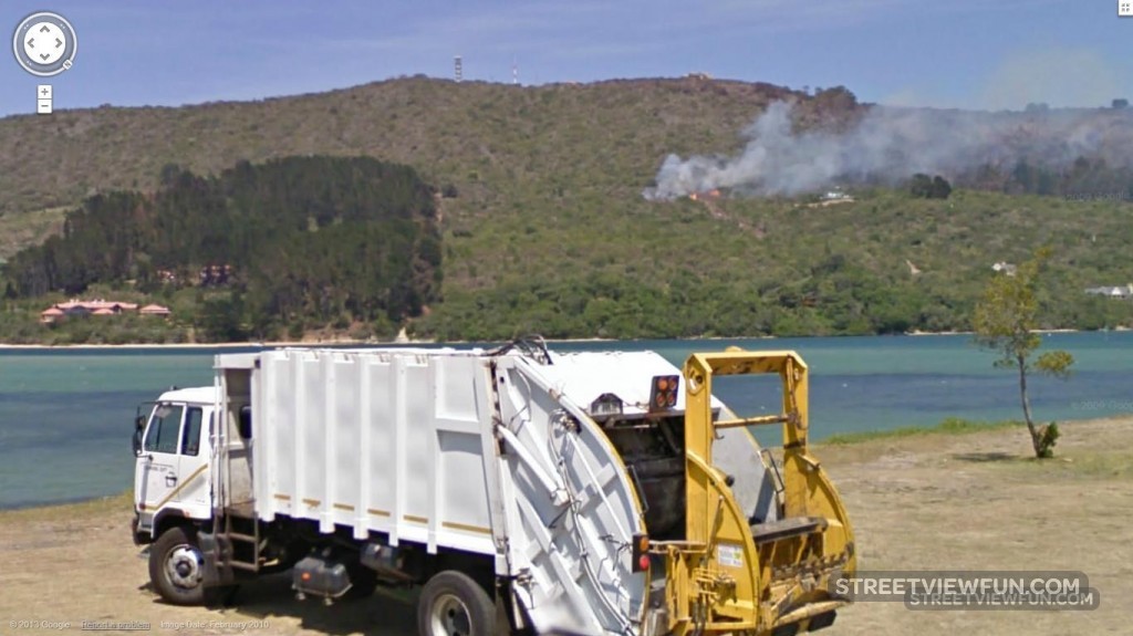 Random fire in mountains in South Africa - STREETVIEWFUN