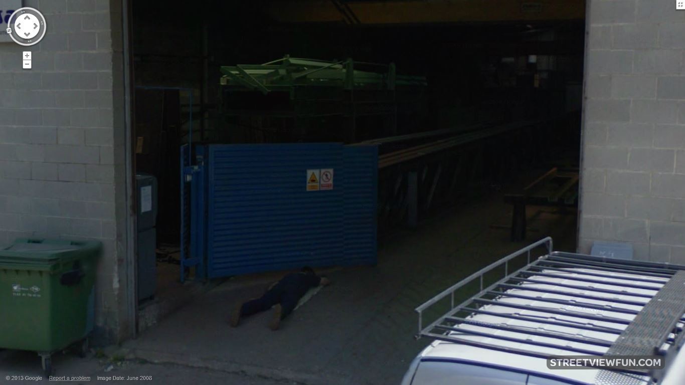 Sleeping at the job - STREETVIEWFUN