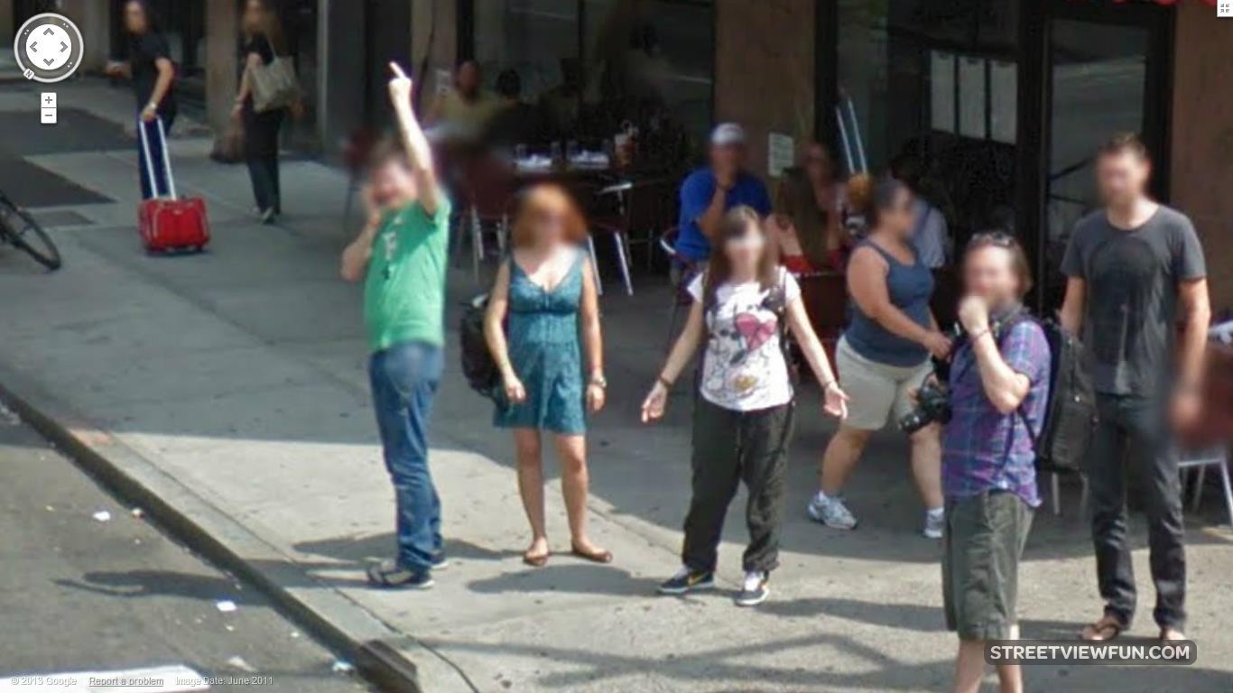 There's that finger again - STREETVIEWFUN