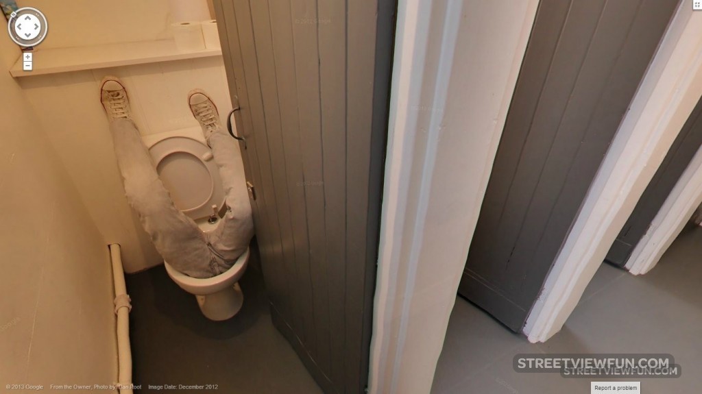 Flushed down the toilet - STREETVIEWFUN