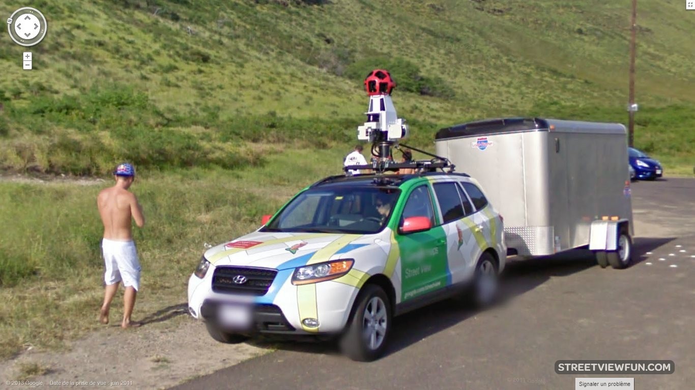 Google car and trailer for trike - STREETVIEWFUN