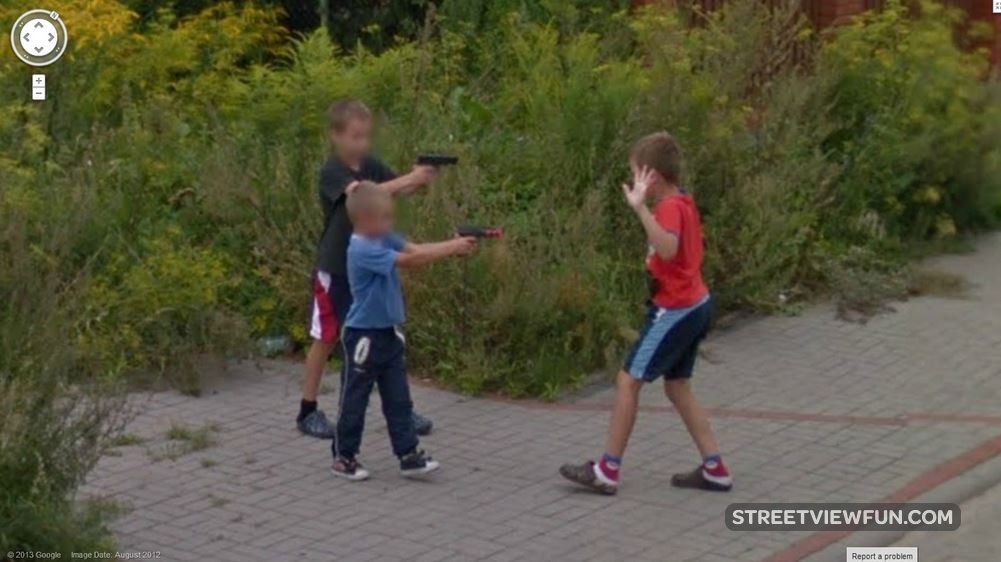 Hands up - STREETVIEWFUN