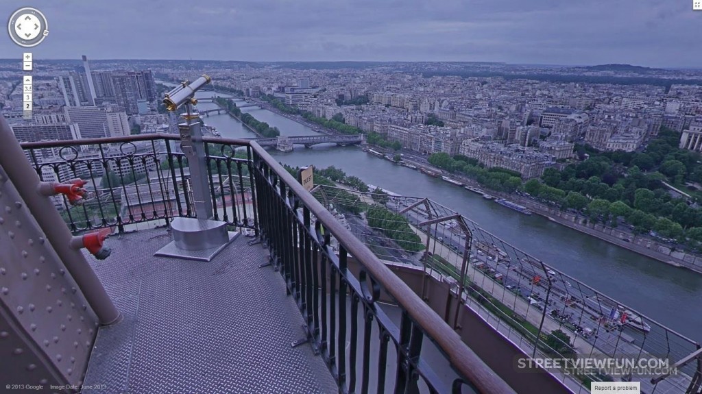 Stunning view from Eiffel Tower now on Google Street View - STREETVIEWFUN