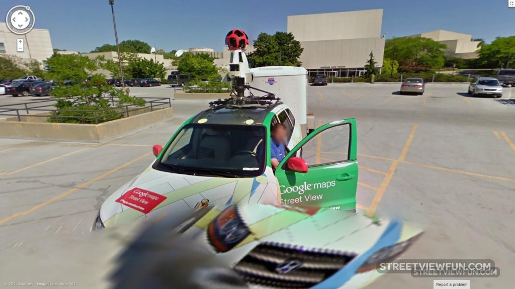 Google car and trailer in Evanston Illinois – StreetViewFun