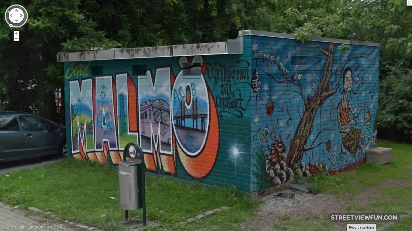 Graffiti in the worst neighborhood of Malmö, Sweden - STREETVIEWFUN