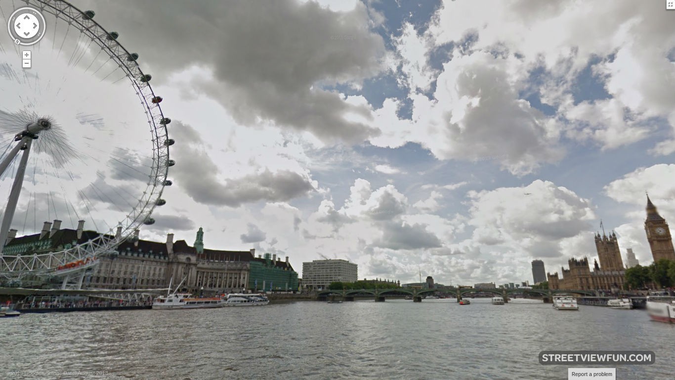 Sail down river Thames using Google Street View - STREETVIEWFUN