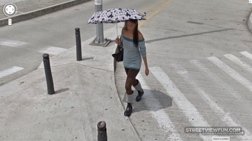 Using umbrella on a sunny day? - StreetViewFun