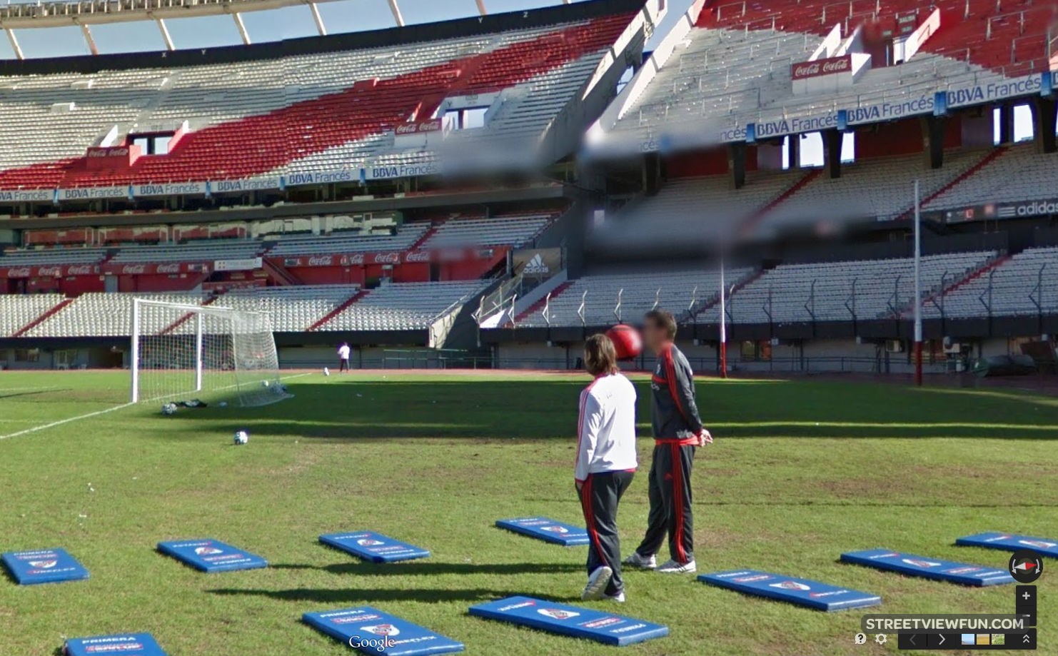 River Plate team showing Google the amazing arena El Monumental in ...