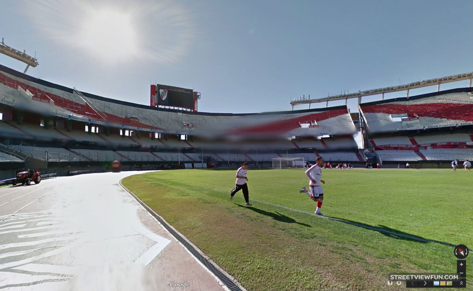 River Plate team showing Google the amazing arena El Monumental in ...