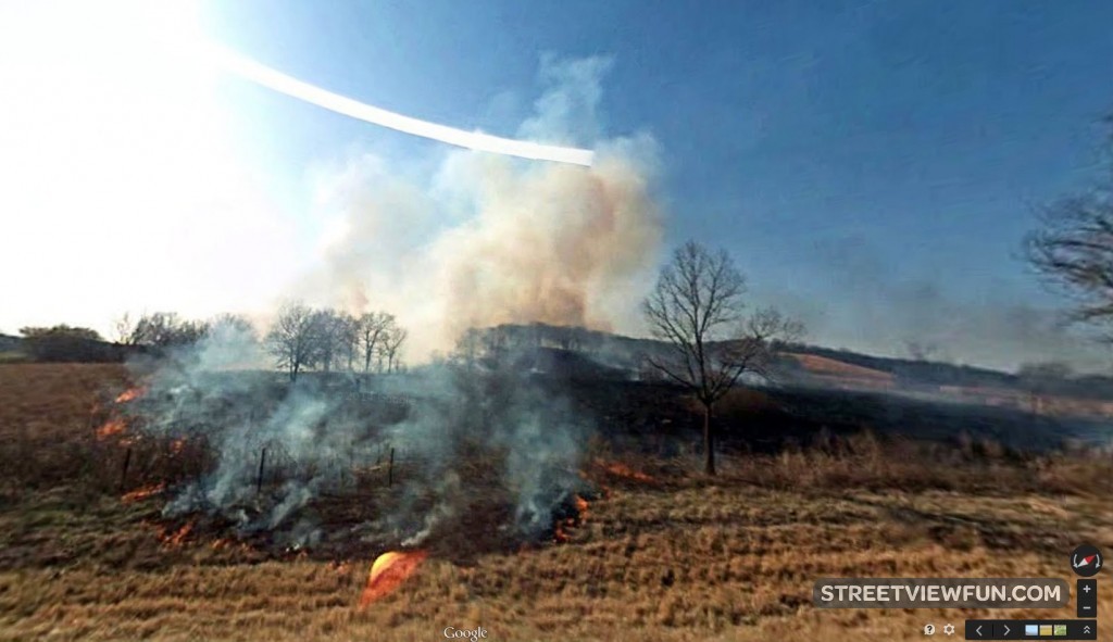 Wildfire in Oklahoma - STREETVIEWFUN