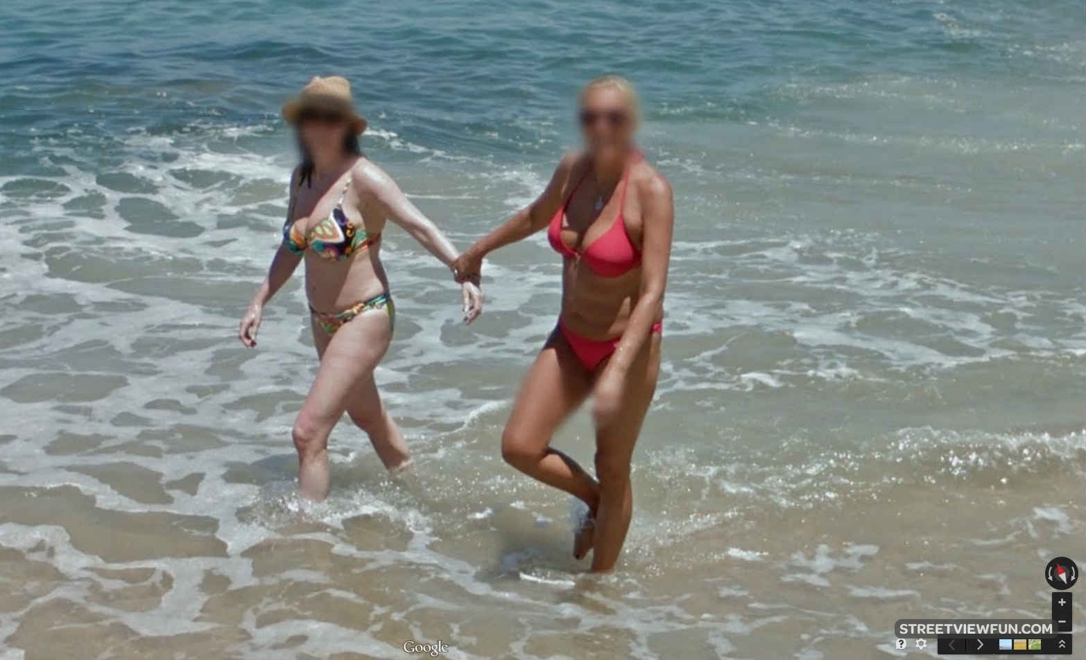 Beach walk or hostage? - STREETVIEWFUN