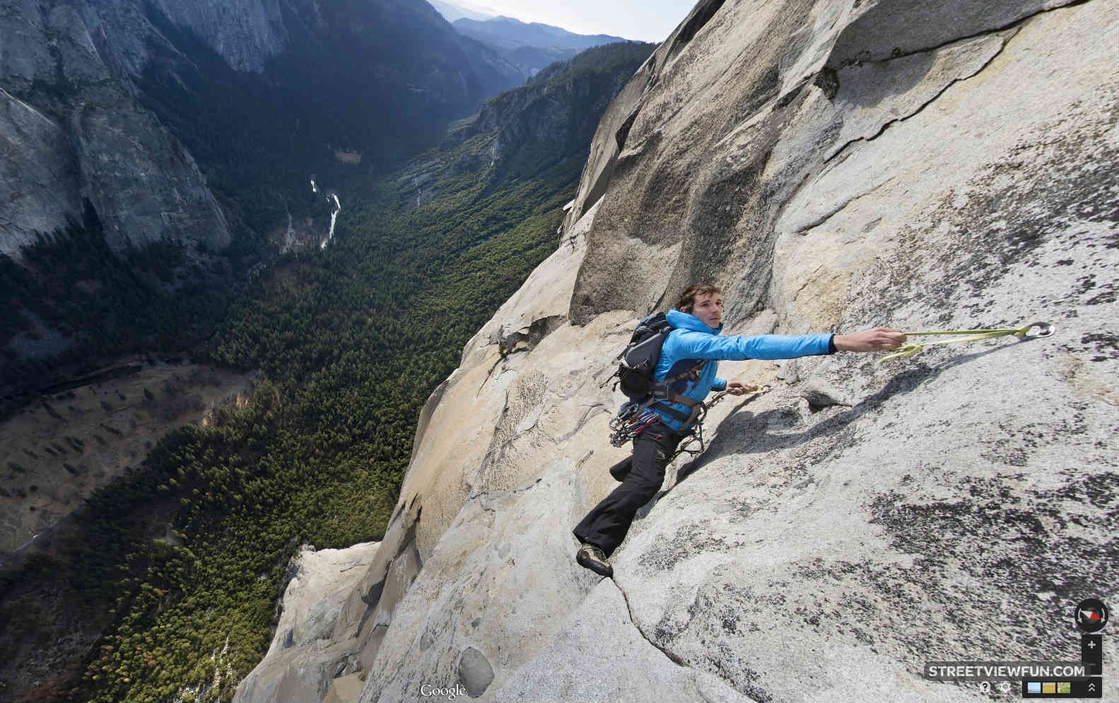 Climbing up El Capitan at Yosemite on Google Street View - STREETVIEWFUN