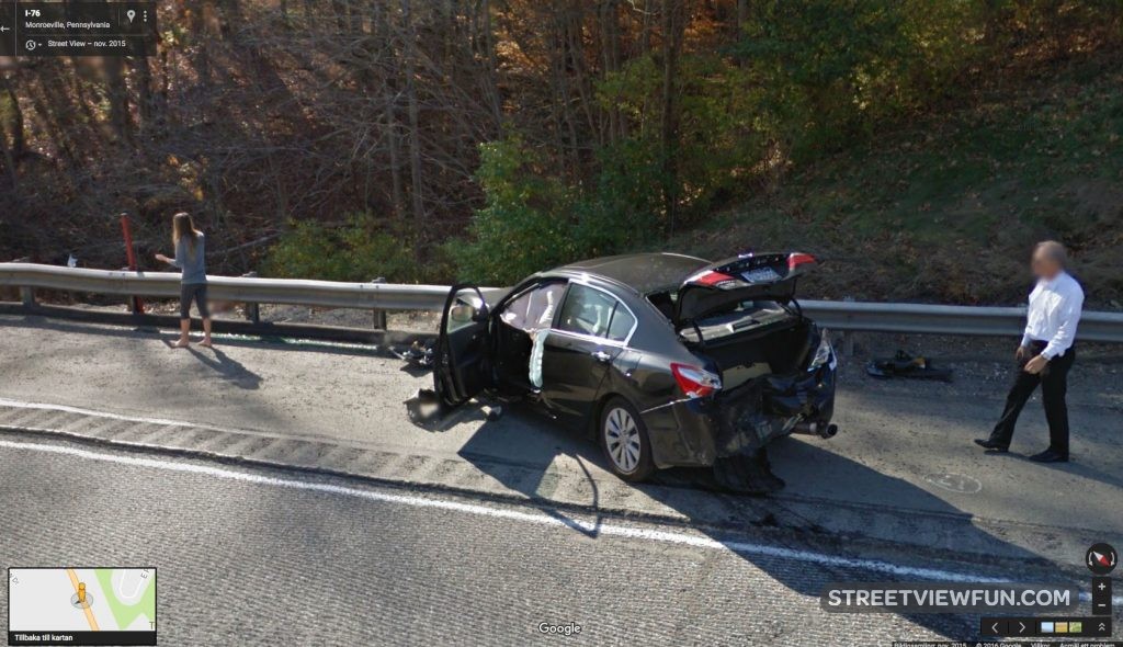 Car crash near Pittsburgh, Pennsylvania - STREETVIEWFUN