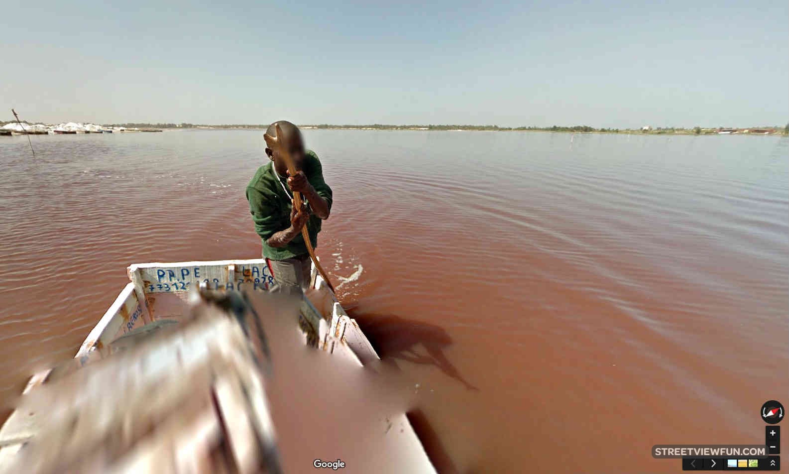 Google visit Lake Retba (the pink lake) - STREETVIEWFUN