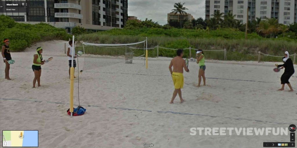 Nun playing at the beach? - STREETVIEWFUN