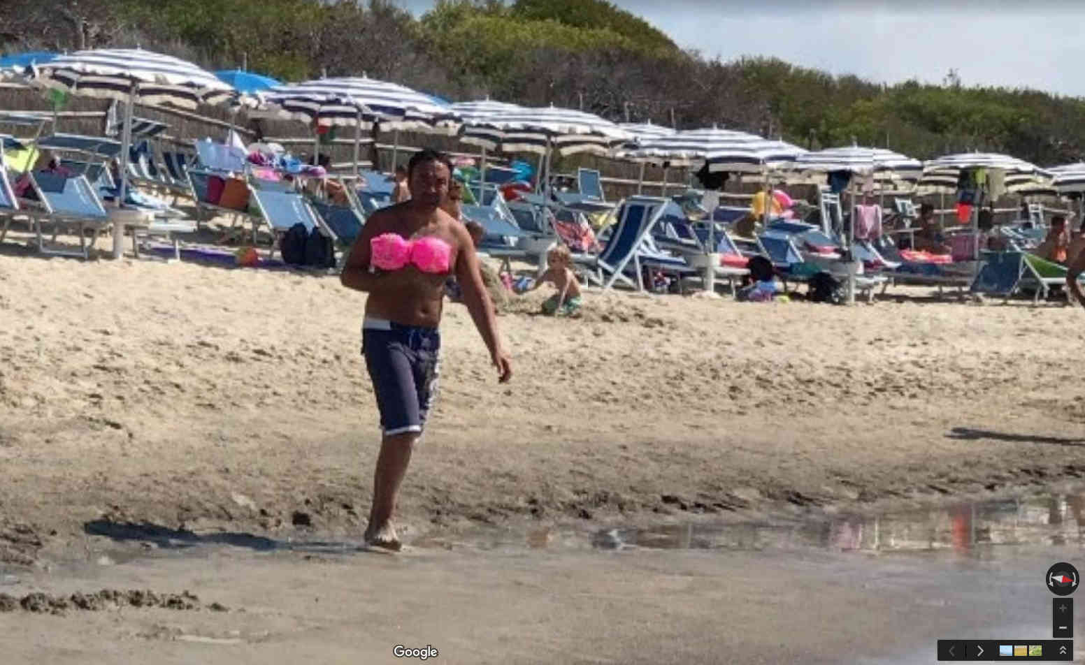 Pink Bra - STREETVIEWFUN