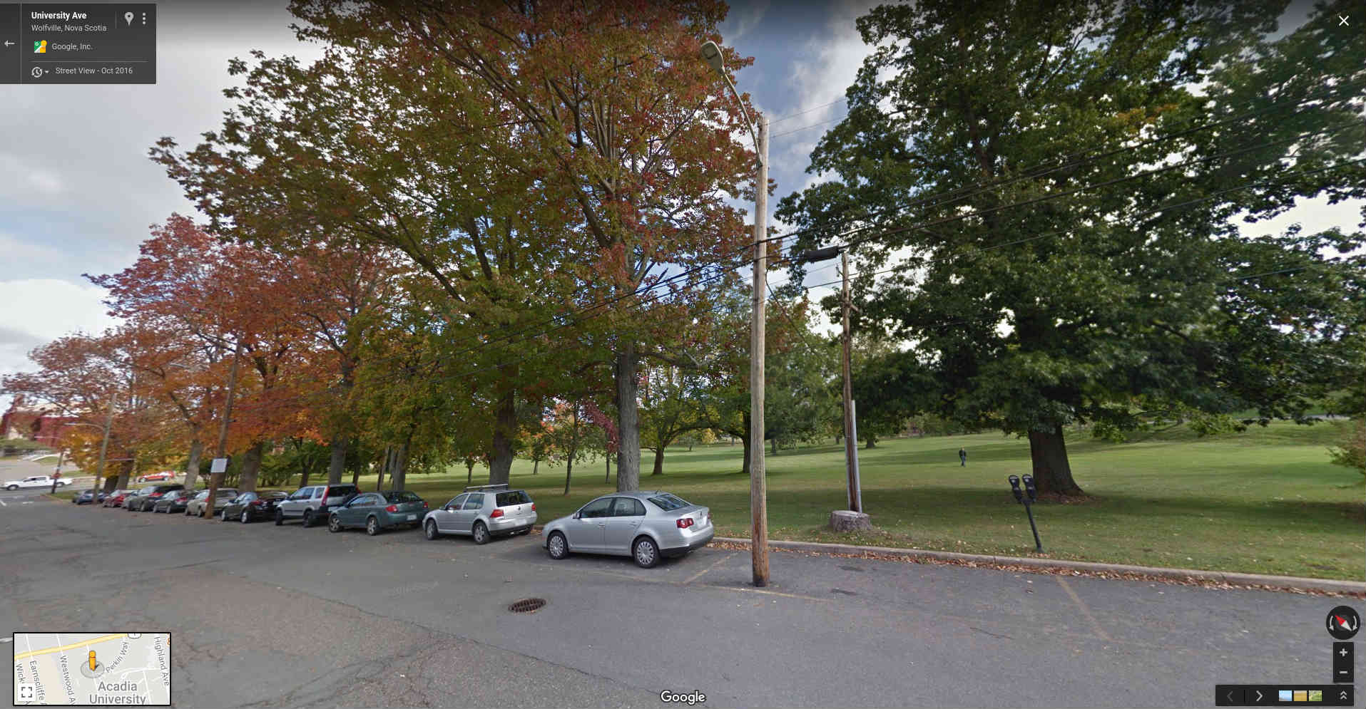 Pole in a parking space - STREETVIEWFUN