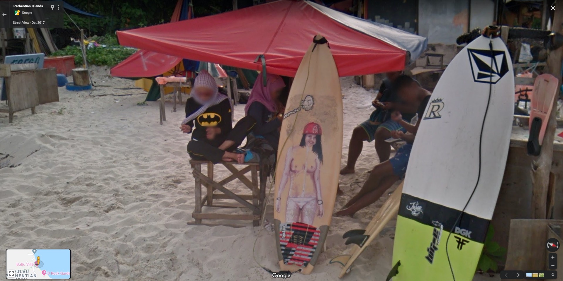 Cool surfing board bro! - STREETVIEWFUN