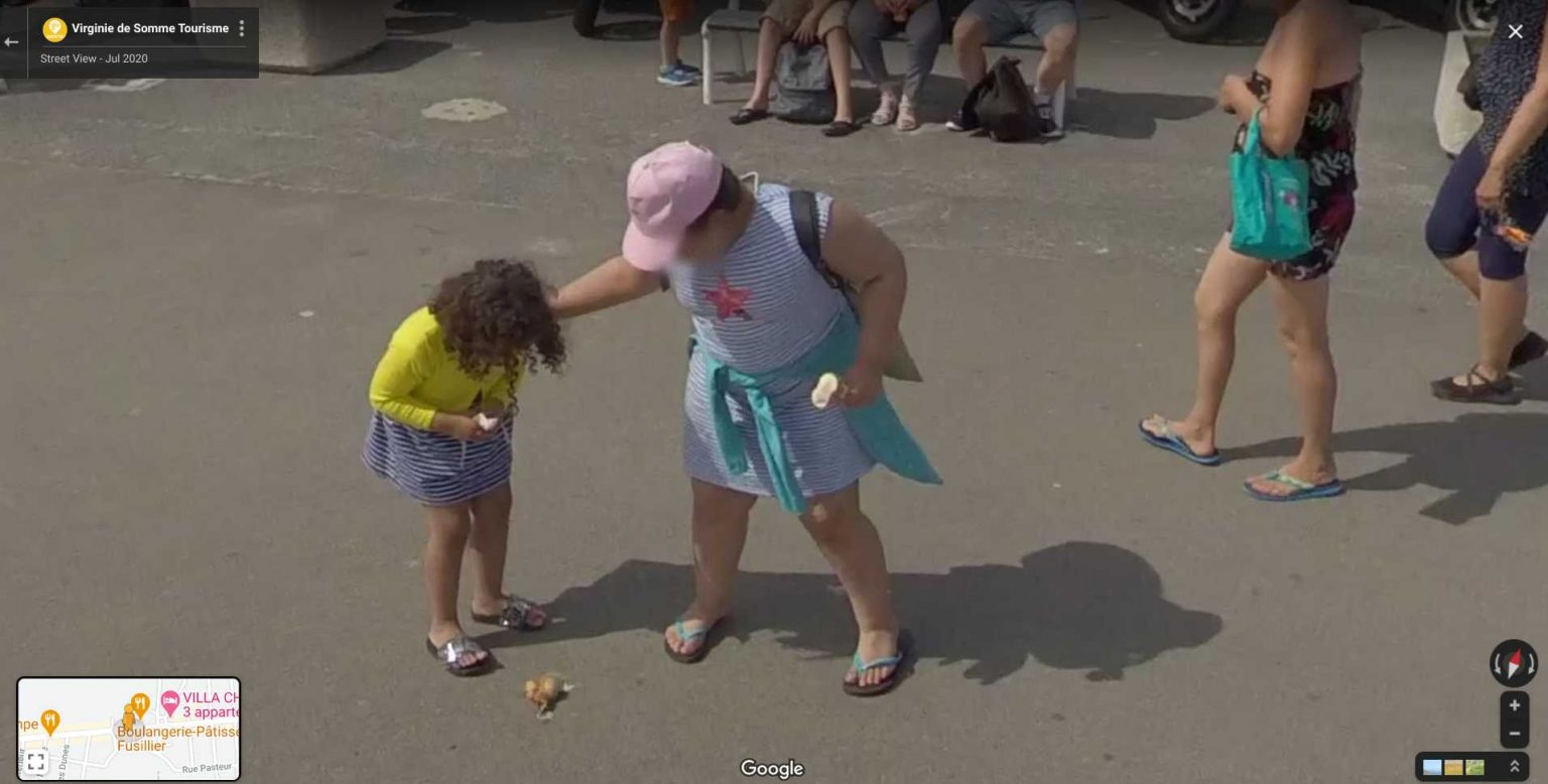 oH NO! poor girl dropped her ice cream - STREETVIEWFUN