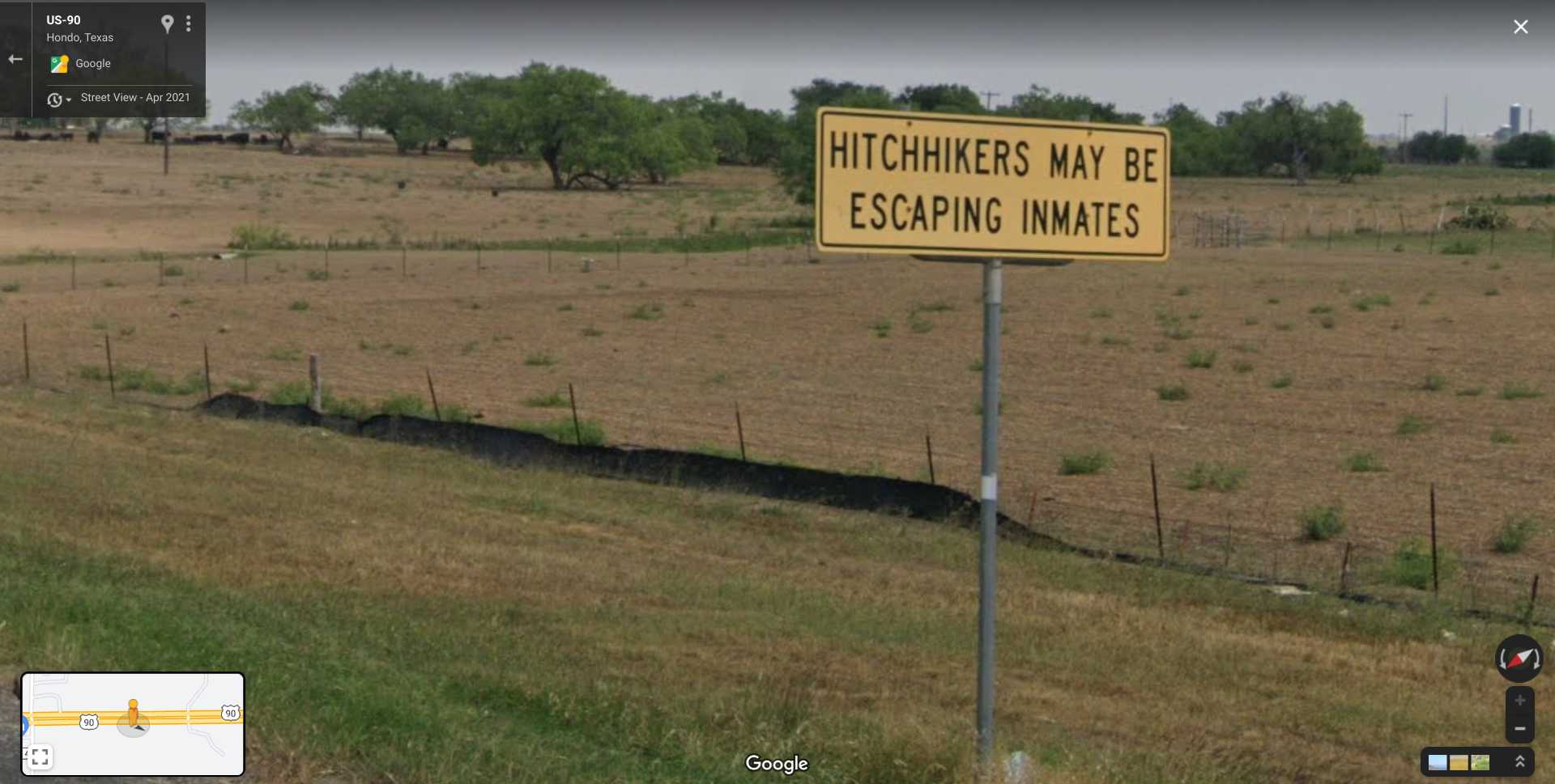 Thanks for the warning... - STREETVIEWFUN