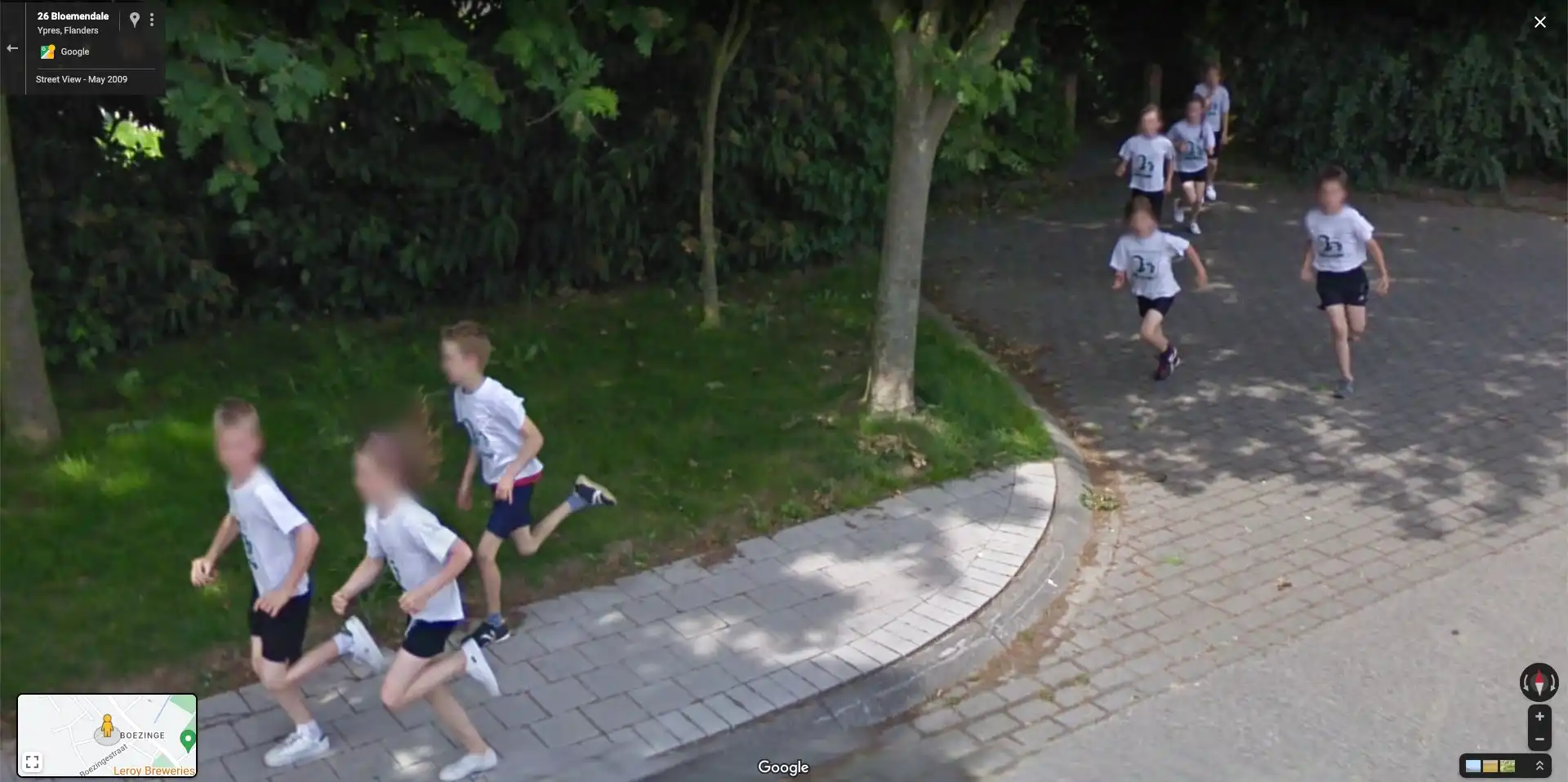 Fun run in Boezinge, Belgium - STREETVIEWFUN