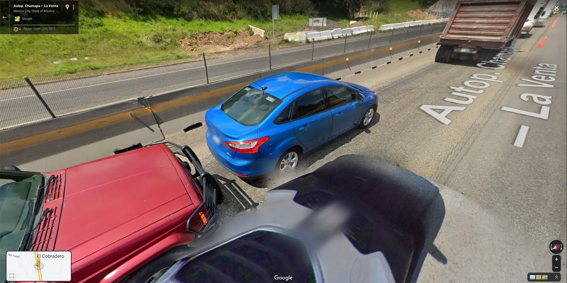 Google car gets into road rage in Mexico - STREETVIEWFUN
