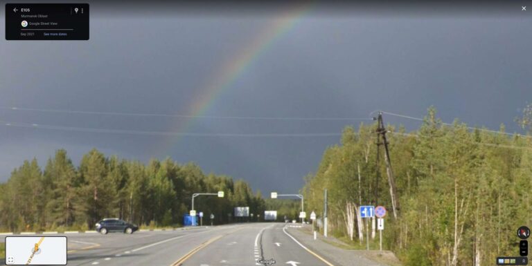 Rainbow in Murmansk - StreetViewFun