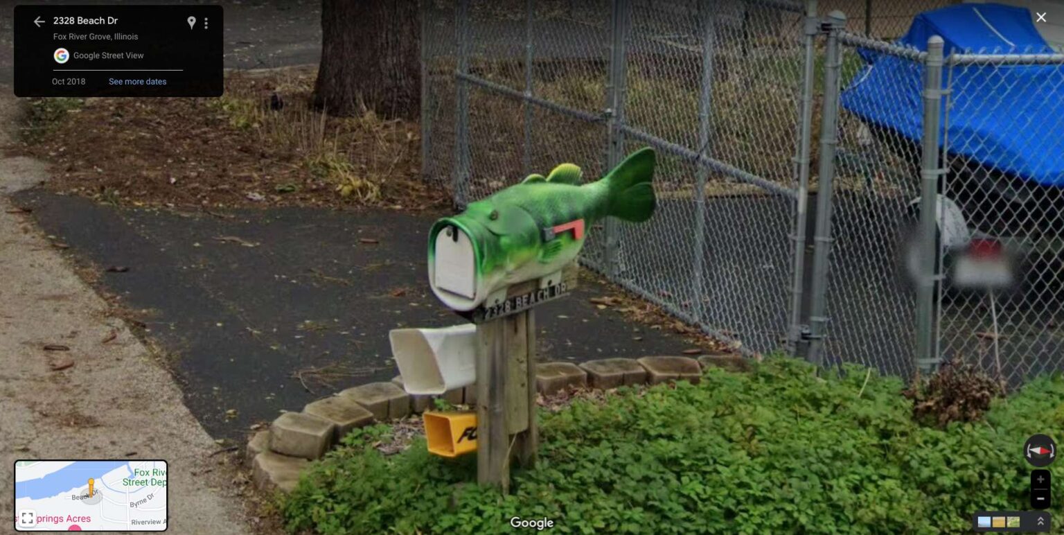This mailbox is a little fishy - STREETVIEWFUN