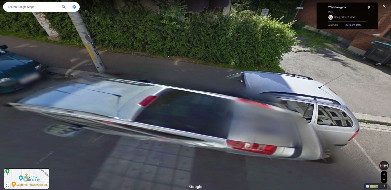 Google Car Crashing a car - STREETVIEWFUN