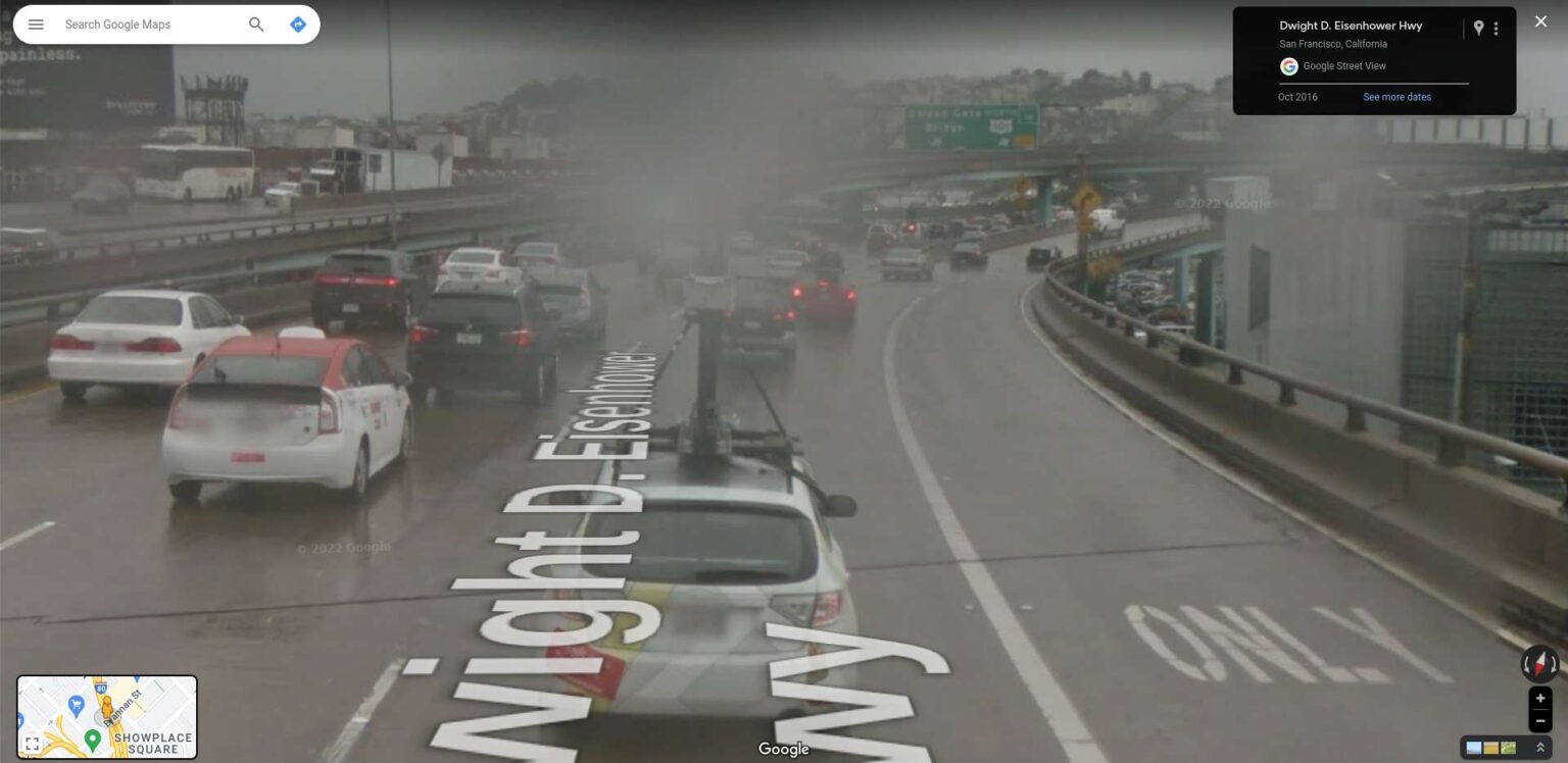Two in One: Google cars facing the rain and Google testing its new ...
