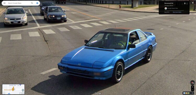 Shiny Blue Honda Prelude - STREETVIEWFUN
