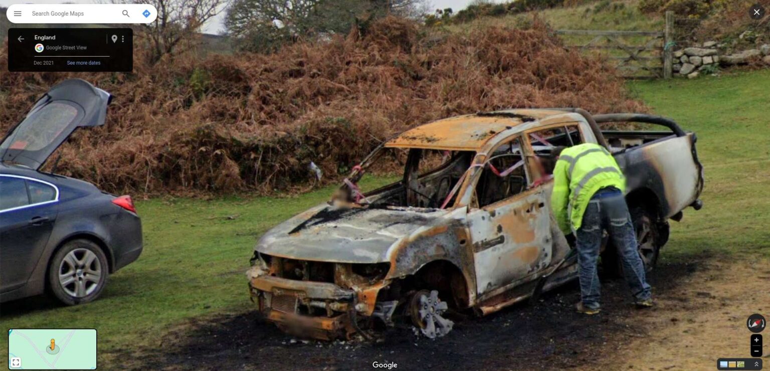 Burned car - STREETVIEWFUN