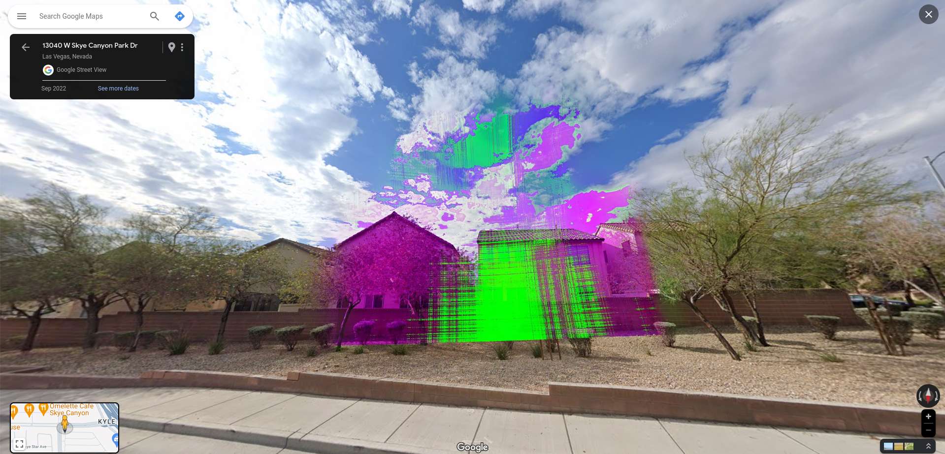 Glitch in Kyle Canyon/Centennial Hills In Las Vegas Nevada - STREETVIEWFUN