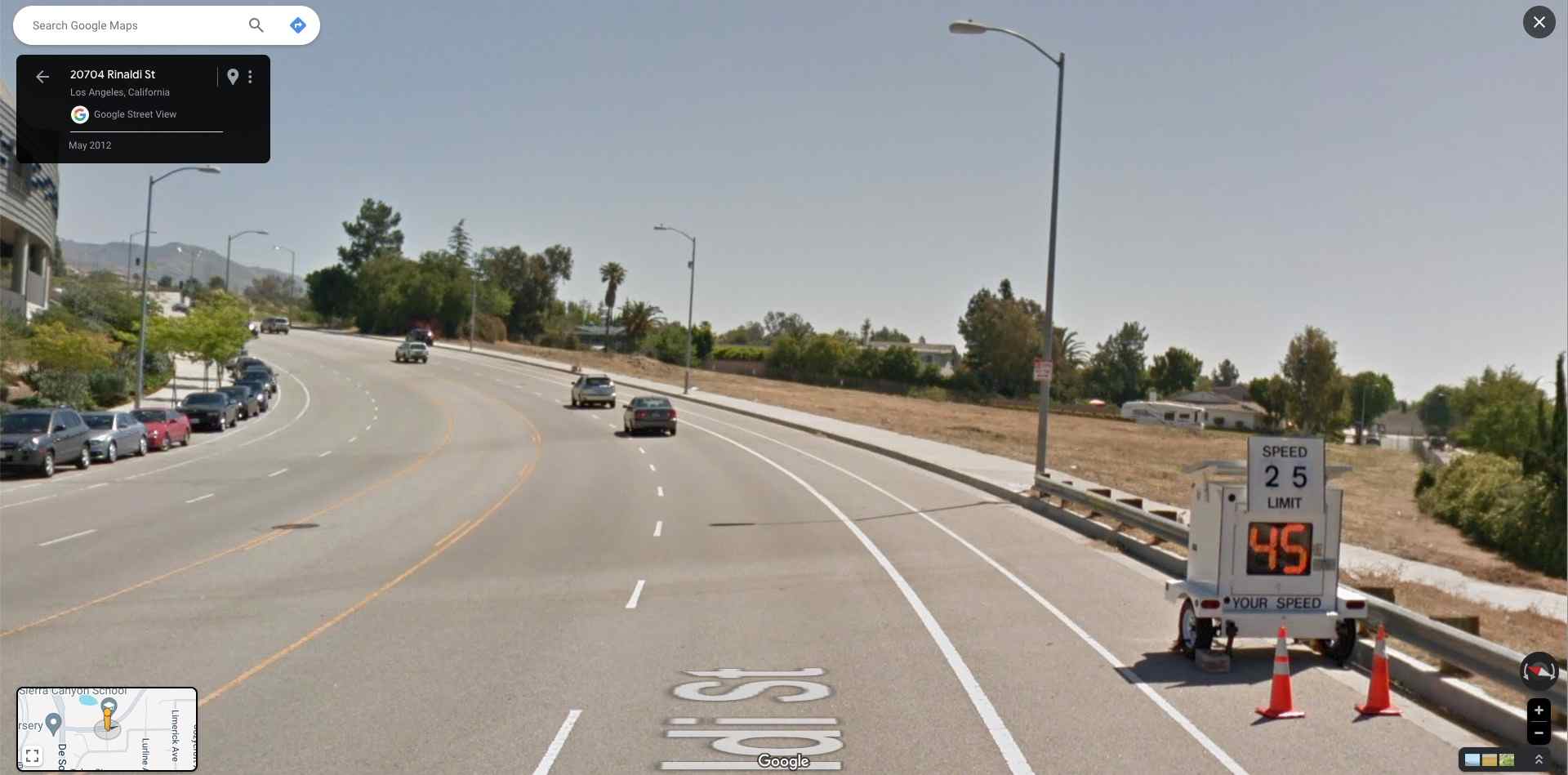 Google exceeds street speed limit in Los Angeles, CA - STREETVIEWFUN