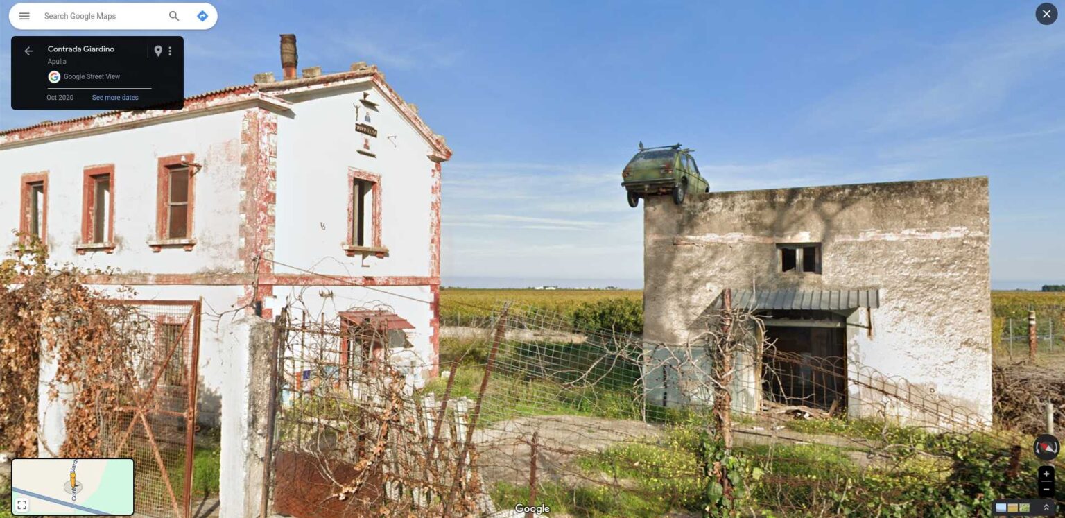 Nothing Special: Car on Building - STREETVIEWFUN