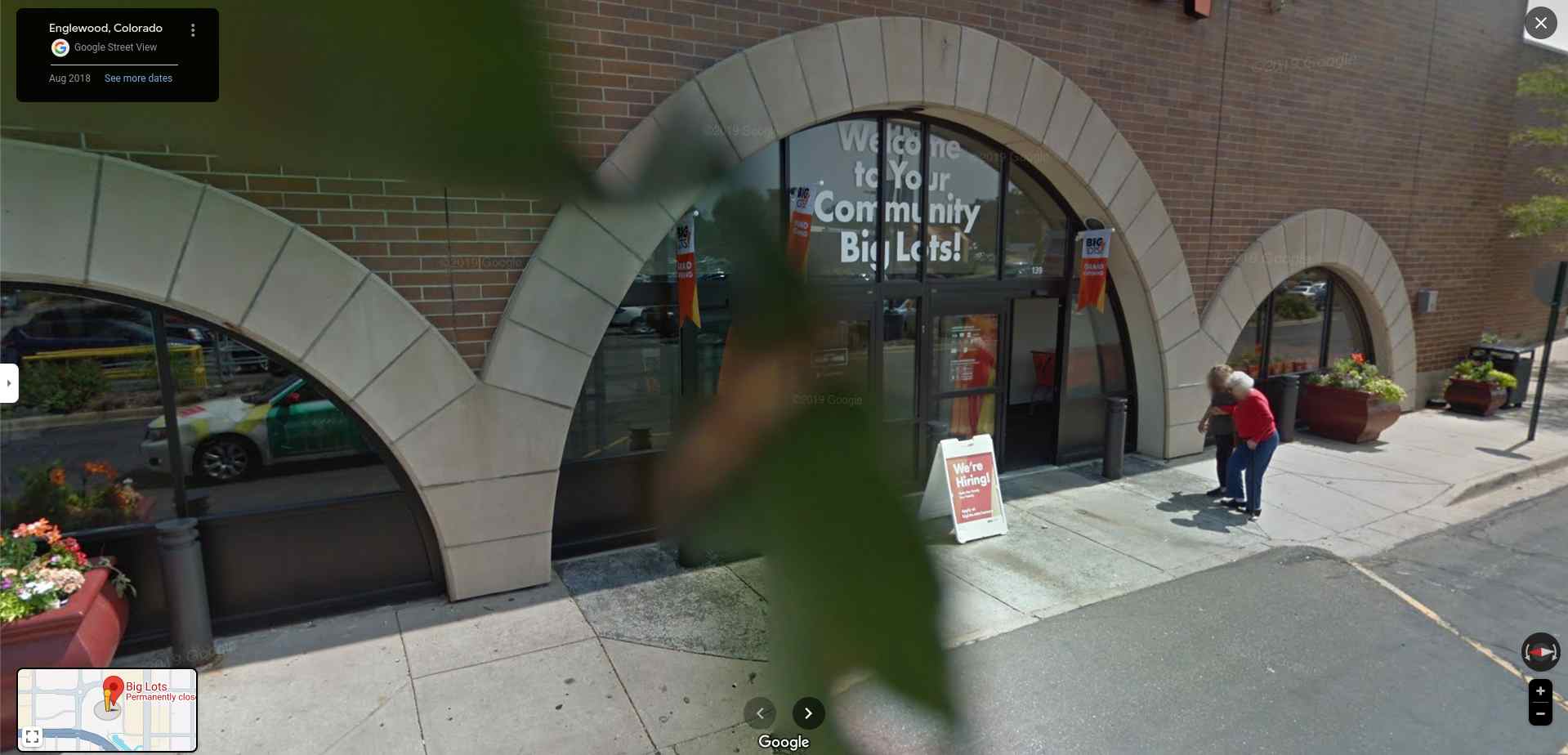 Leaf on the google street view camera - STREETVIEWFUN