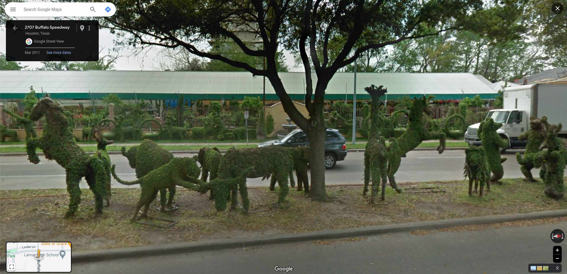 Green animals in Houston - STREETVIEWFUN