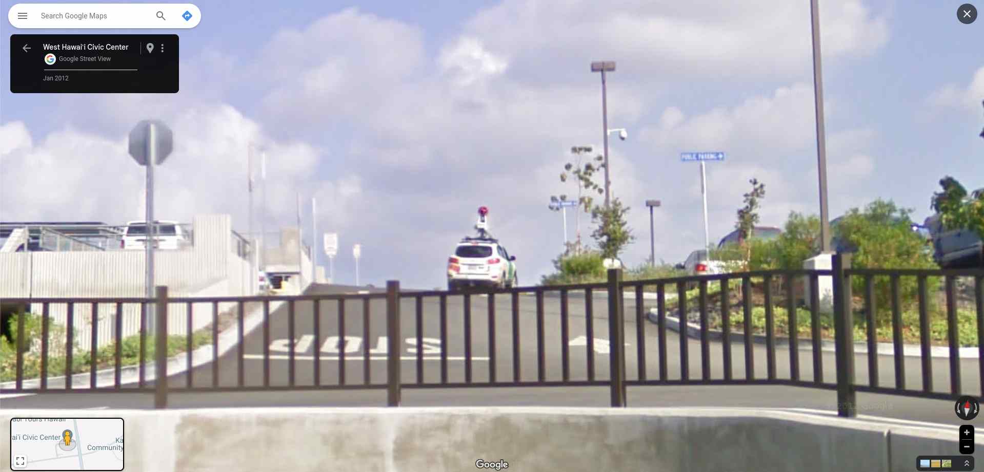 Photo confrontation between Google Car and Trekker - STREETVIEWFUN