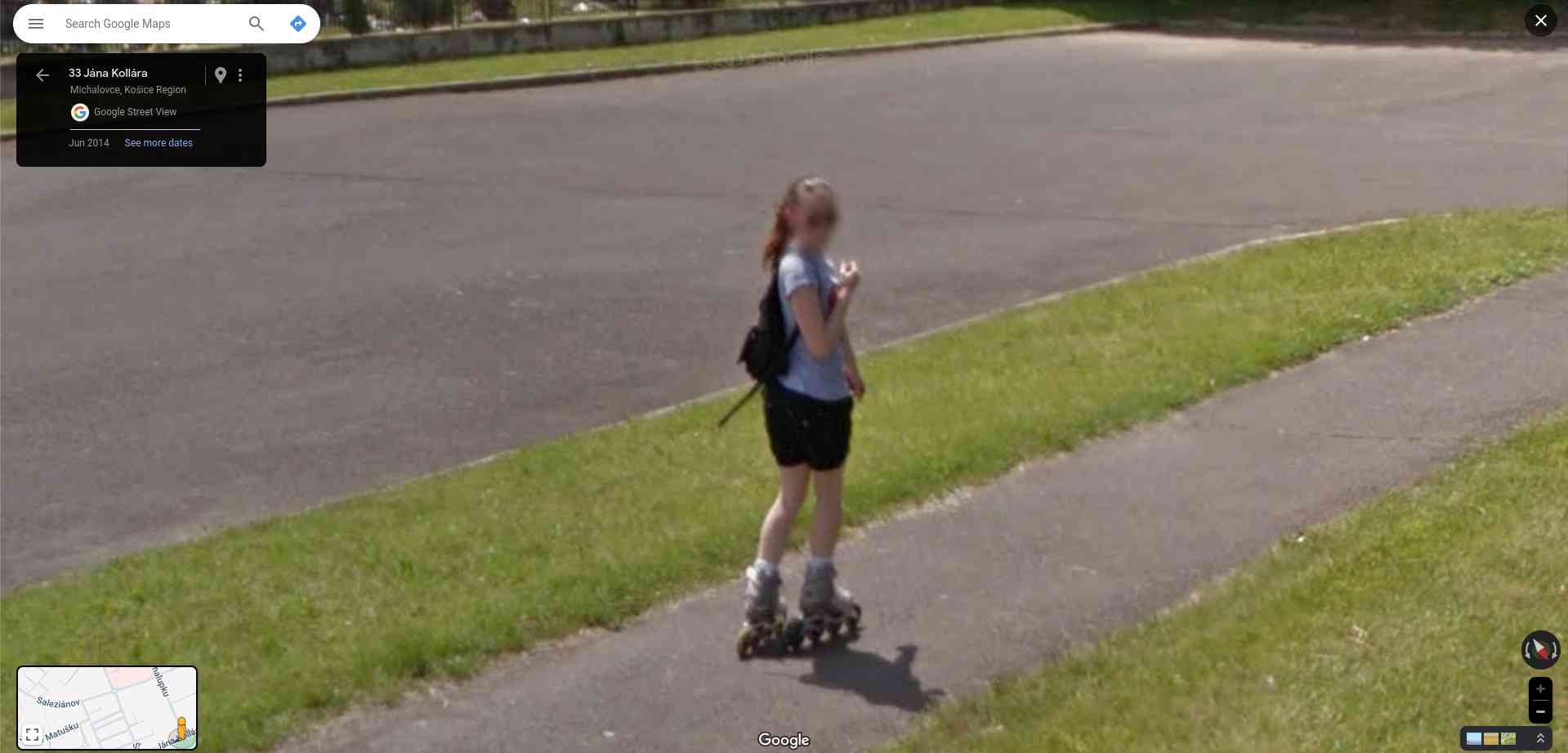 Rollergirl take a look at Google - STREETVIEWFUN