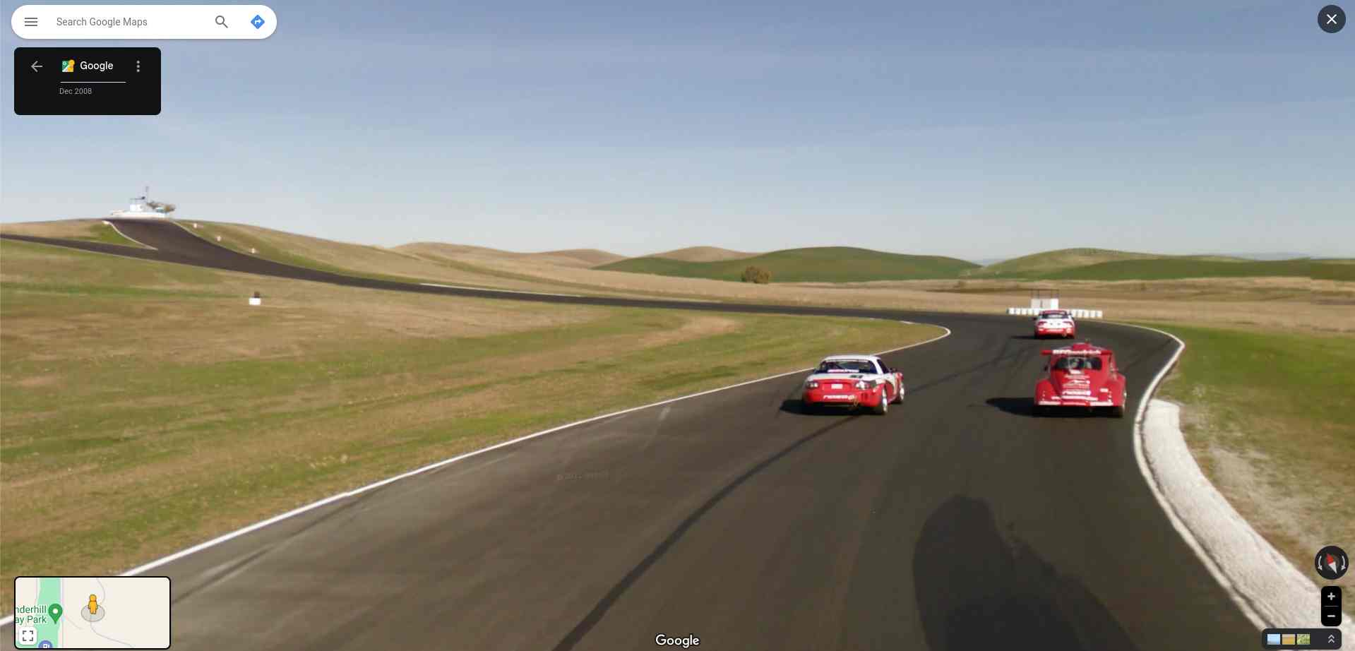 Racing with google car - STREETVIEWFUN